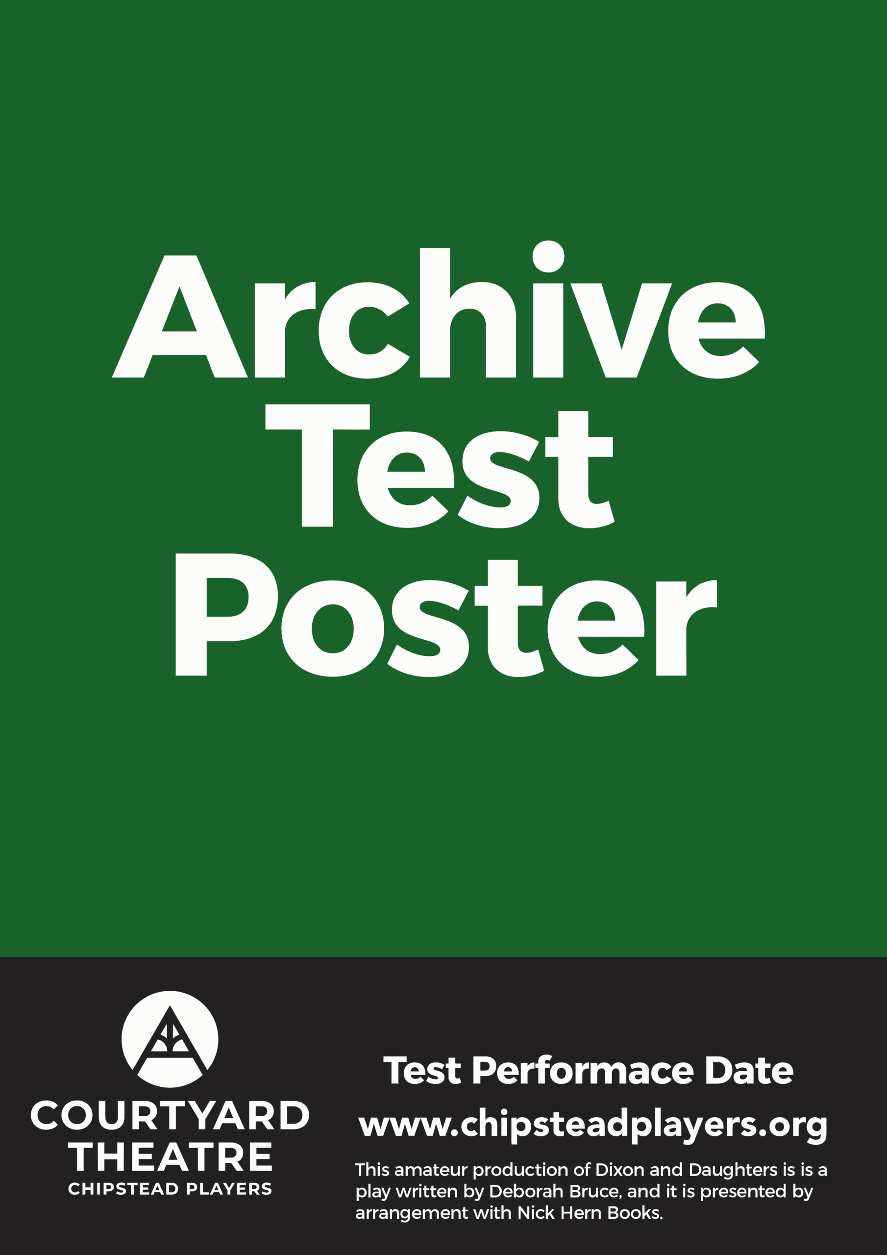 Test 1990 - Courtyard Theatre Chipstead